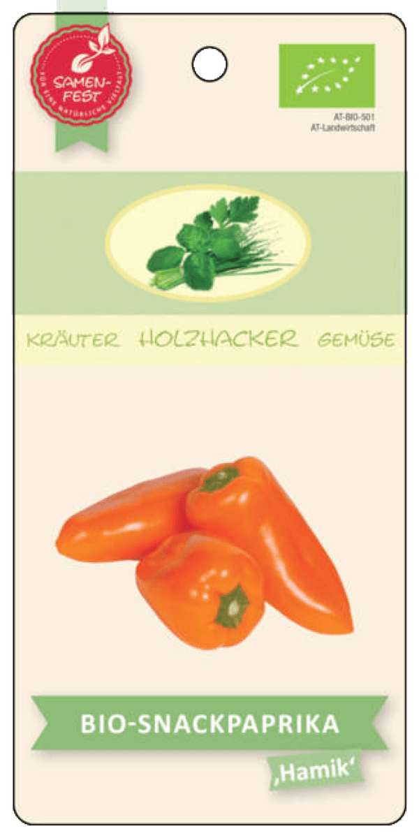 BIO - Snackpaprika "Hamik" - Holzhacker - Kräuter und Frischgemüse